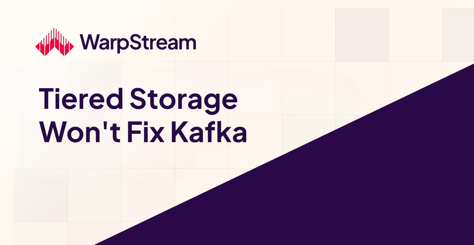 Tiered Storage Won’t Fix Kafka - WarpStream - Stream More, Manage Less